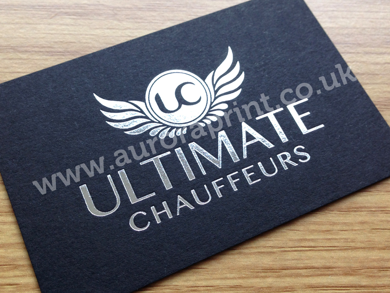 Silver hot foil printed business cards, business stationery and wedding ...